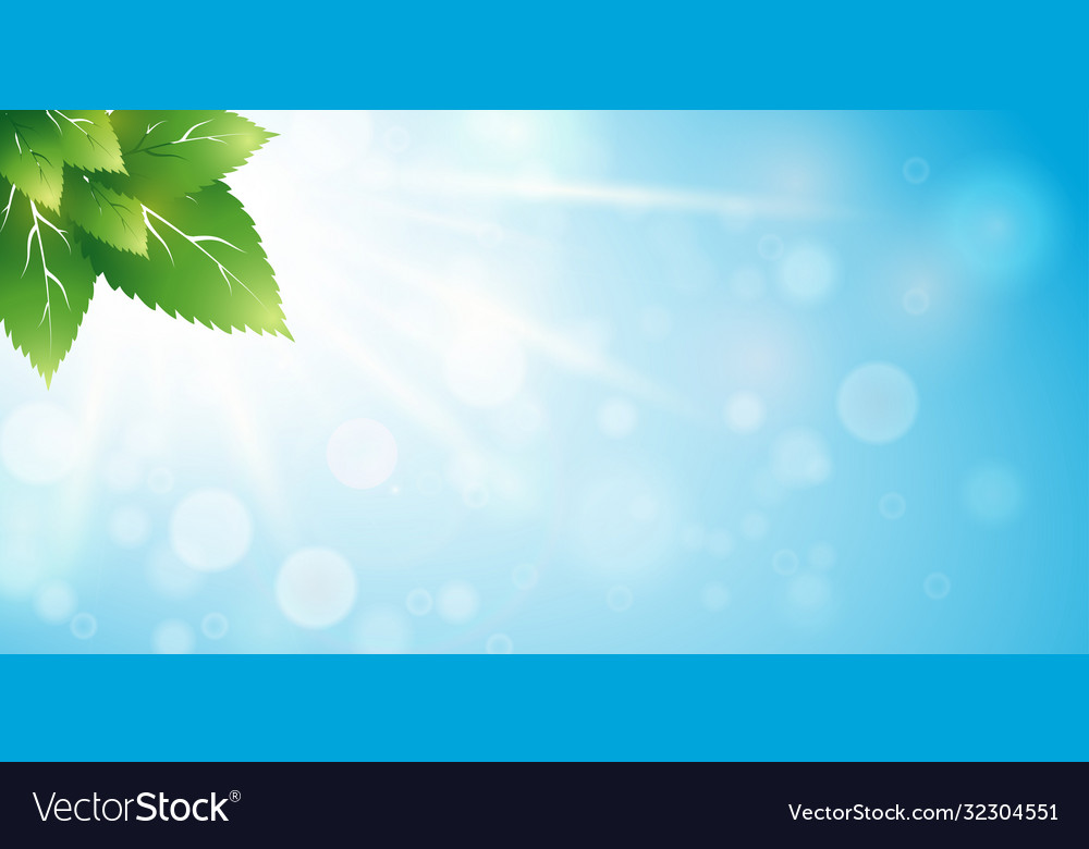 Light spring background with bokeh and young Vector Image