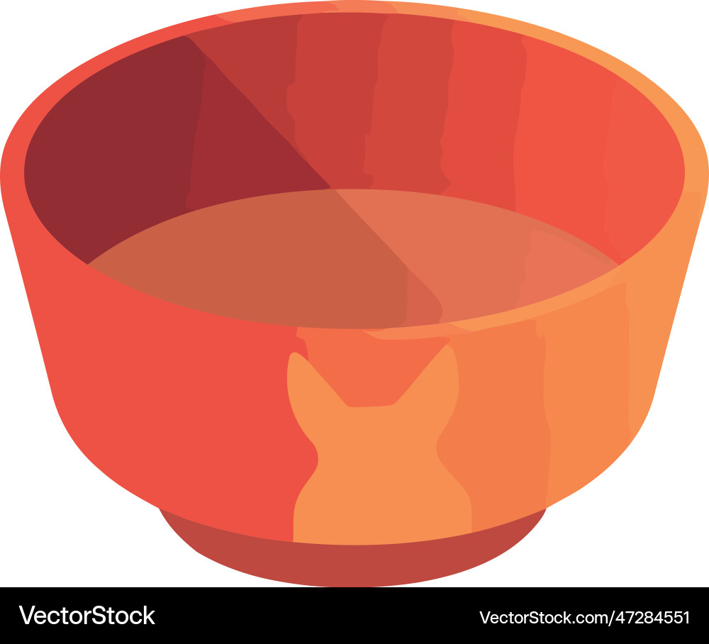 Orange bowl kitchen utensil icon Royalty Free Vector Image