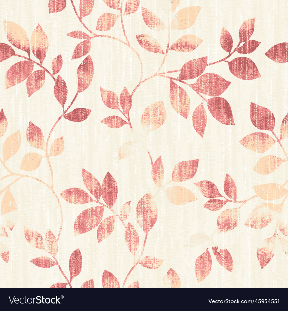 Seamless leaf repeat pattern design fabric Vector Image