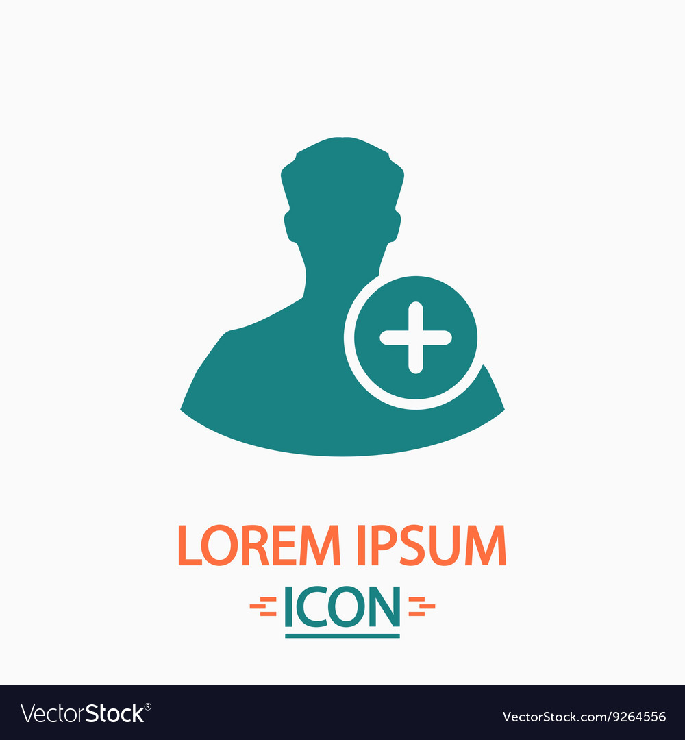 Add user computer symbol Royalty Free Vector Image