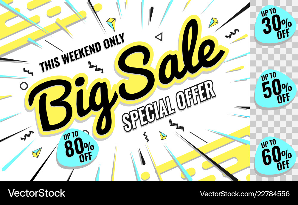 Big sale this weekend special offer Royalty Free Vector