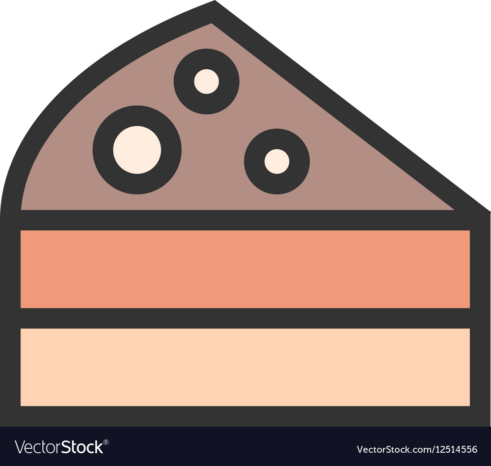 Cake Slice Royalty Free Vector Image - VectorStock