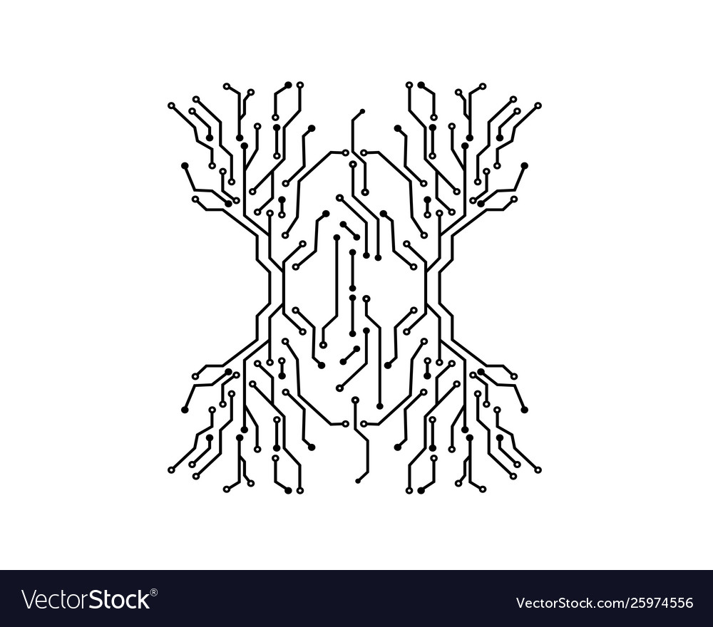 Circuit board line concept design Royalty Free Vector Image