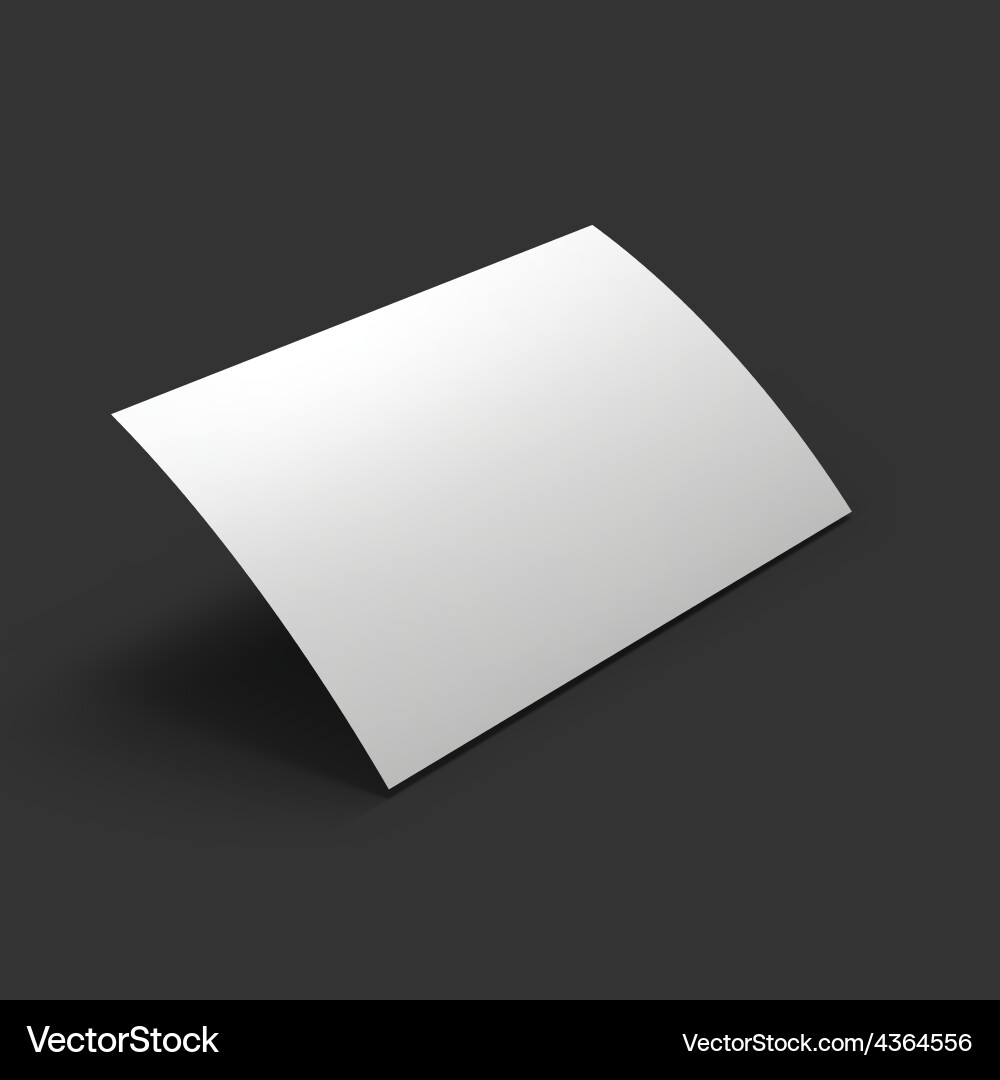 Curved page business mockup template Royalty Free Vector