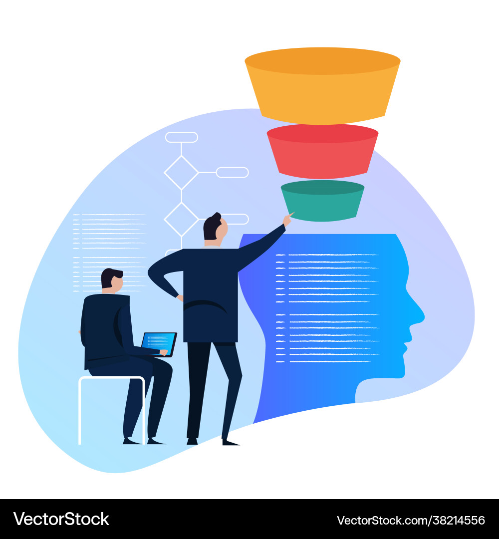 Filter information algorithm engine technology Vector Image