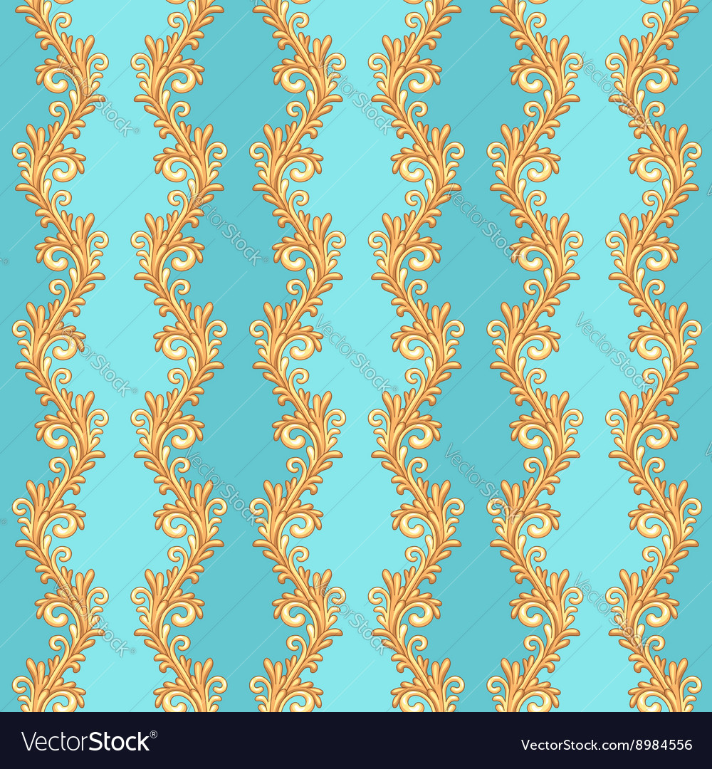 Gold border pattern Royalty Free Vector Image - VectorStock