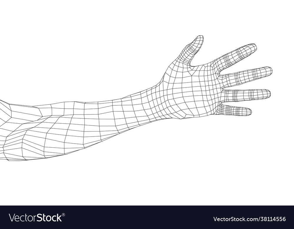 Hand rendering 3d Royalty Free Vector Image - VectorStock