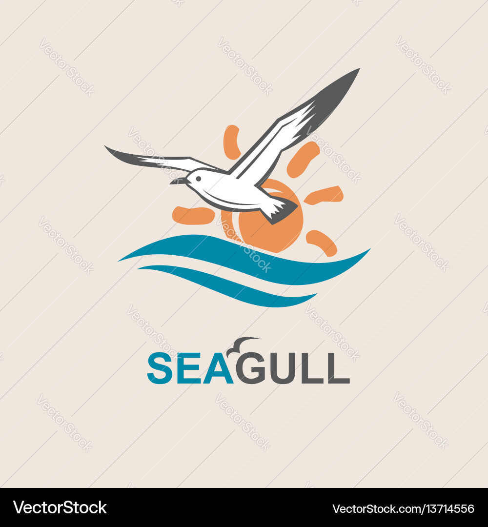 Icon of seagull Royalty Free Vector Image - VectorStock