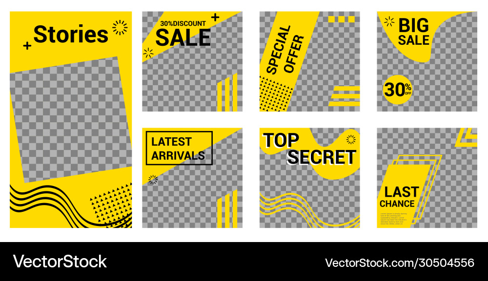 Modern design square web banner for social media Vector Image