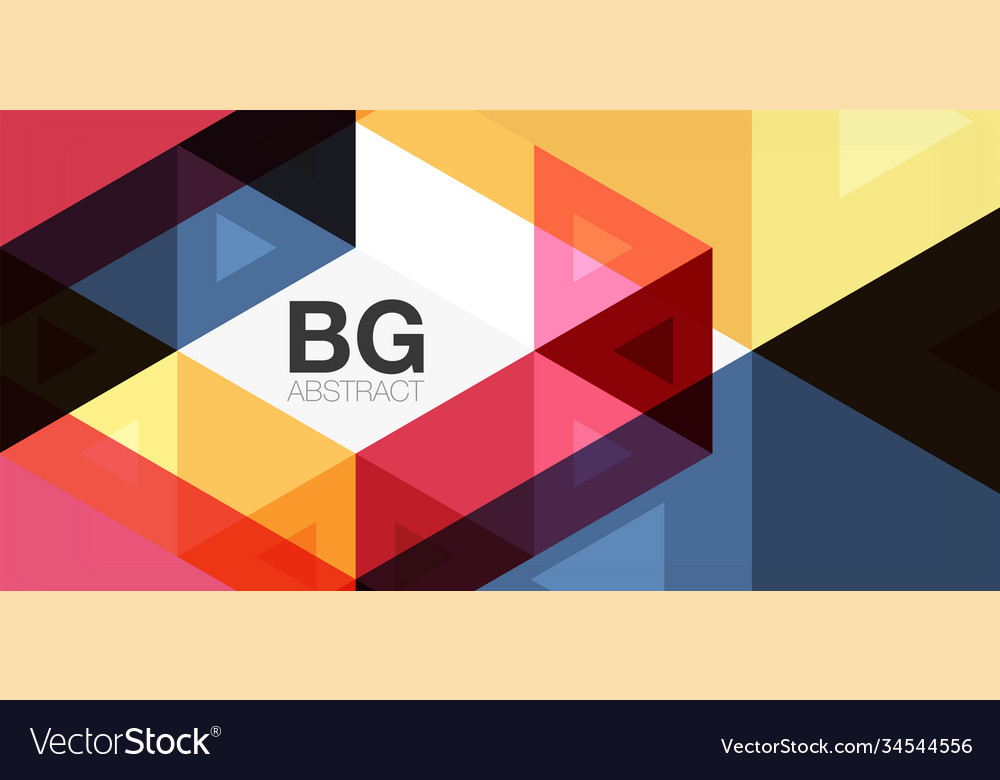 Mosaic Triangle Pattern Abstract Background Vector Image