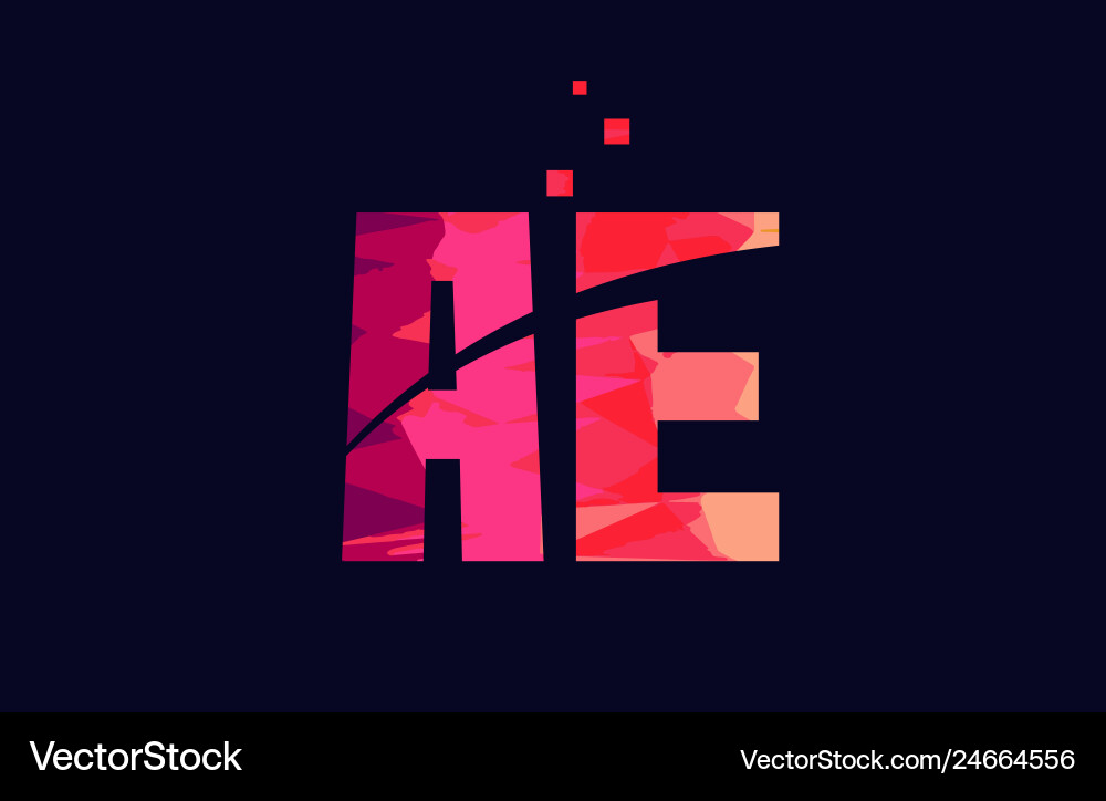 Pink blue background color alphabet letter Vector Image