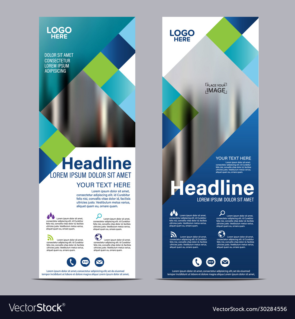 Portrait standee template Royalty Free Vector Image