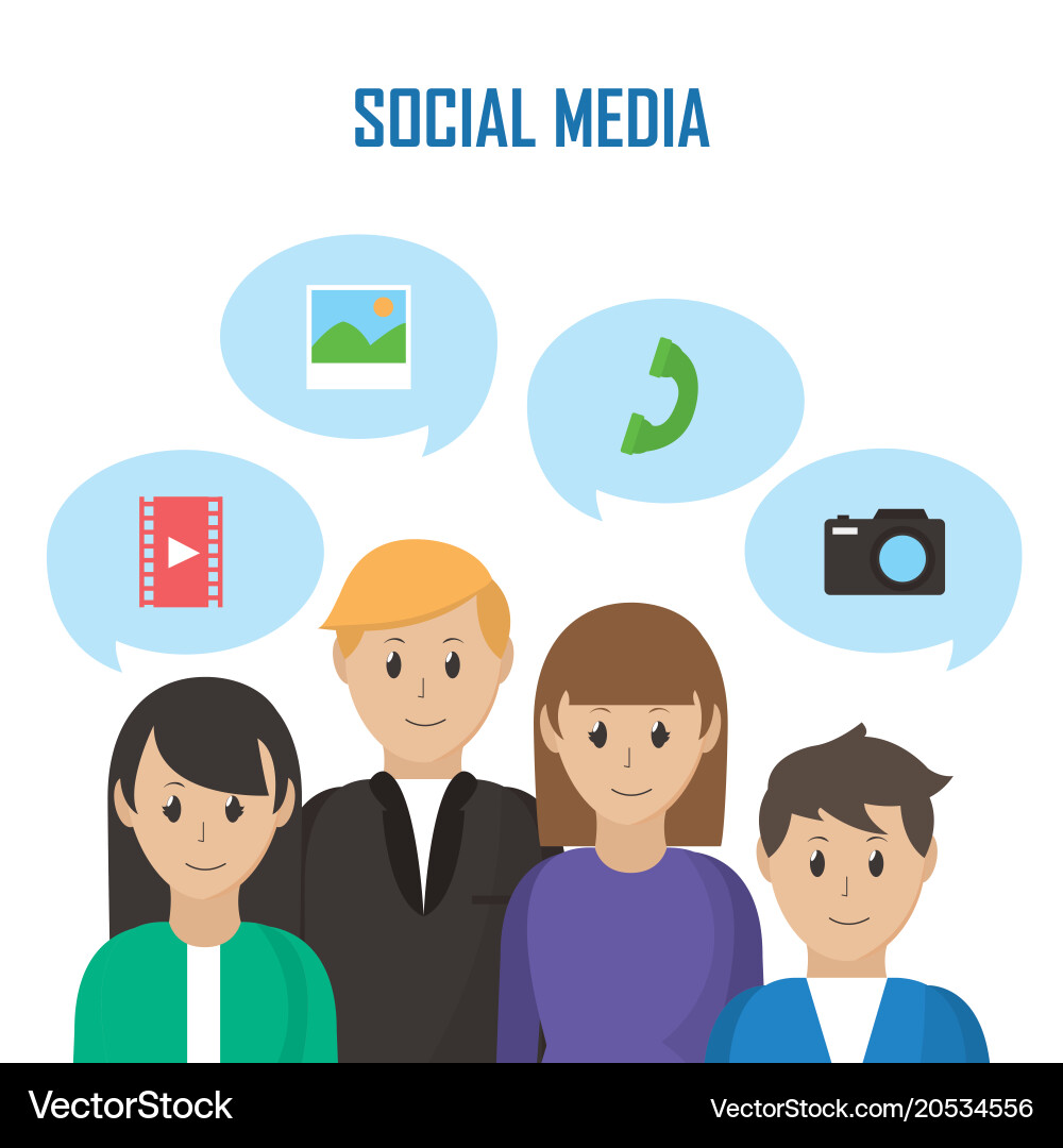 Social media and networking Royalty Free Vector Image