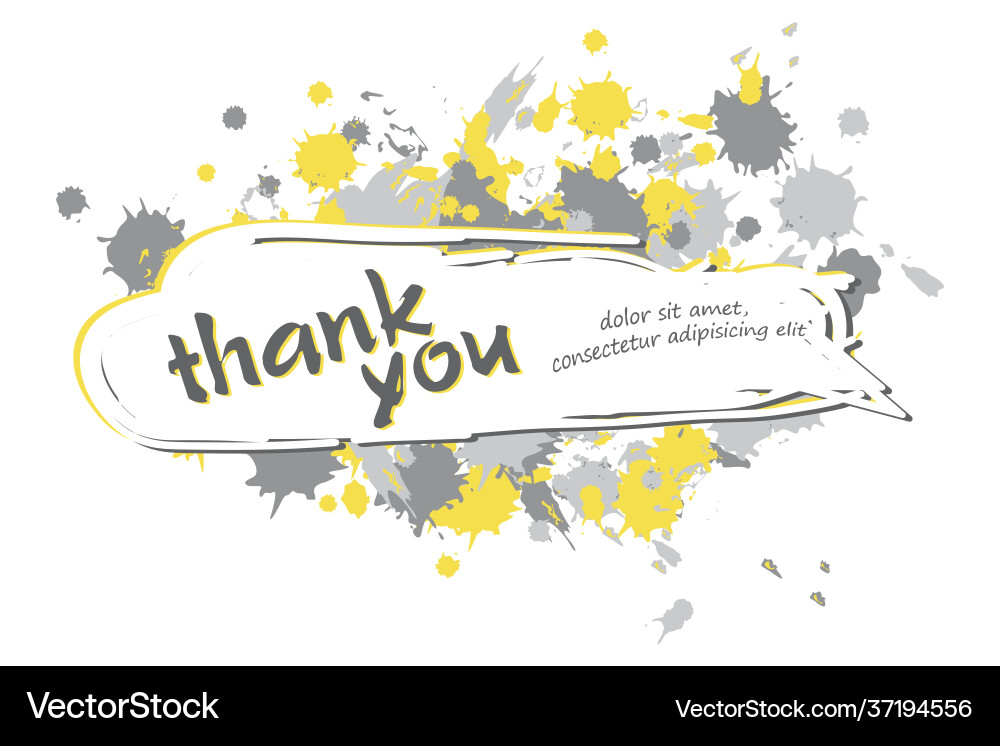 Thank you card thanks sticker Royalty Free Vector Image