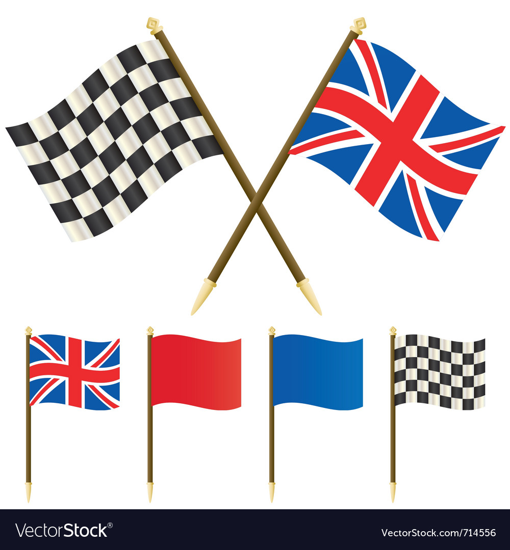 Winners flags Royalty Free Vector Image - VectorStock