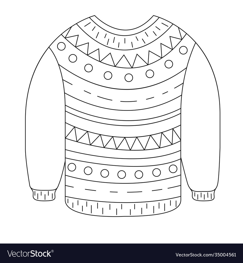 A cozy sweater for winter and autumn Royalty Free Vector