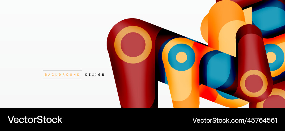 Abstract geometric shapes background color shapes Vector Image