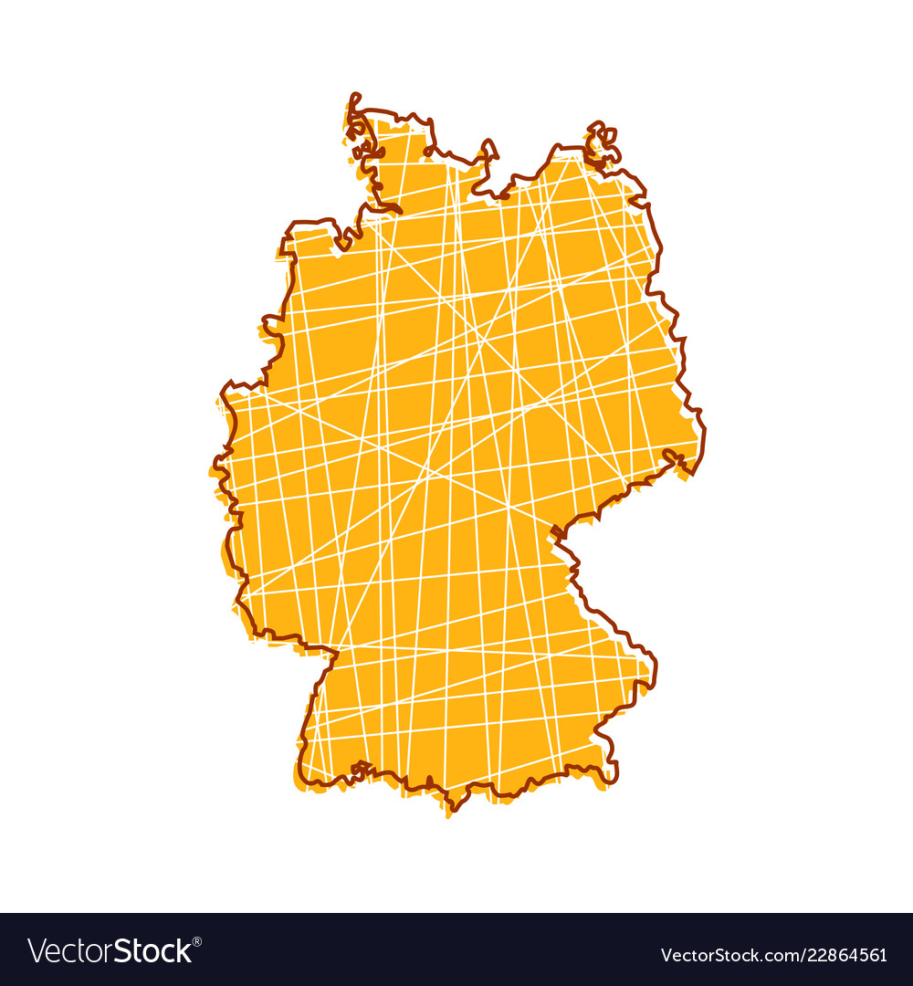 Colored germany map Royalty Free Vector Image - VectorStock