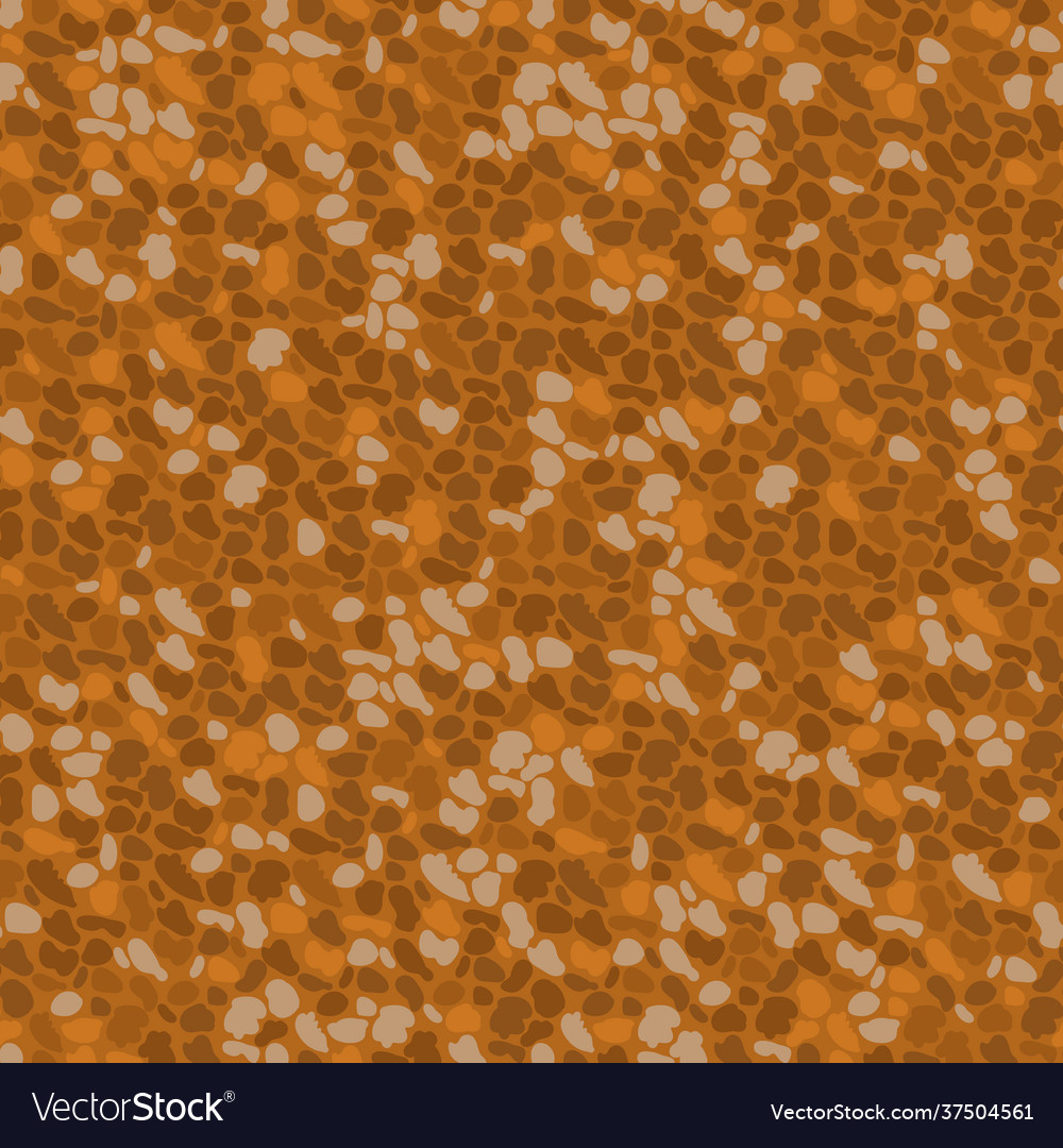 Dense ochre pebble pattern background Royalty Free Vector