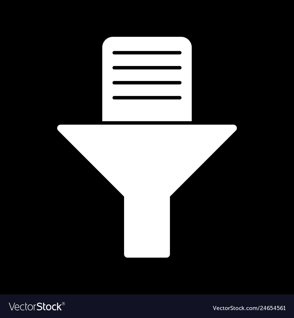 Document filter icon Royalty Free Vector Image