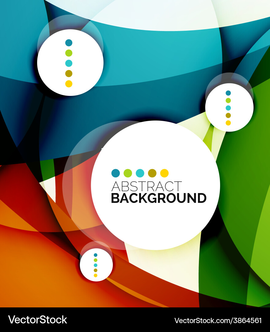 Flowing shapes fresh business template Royalty Free Vector