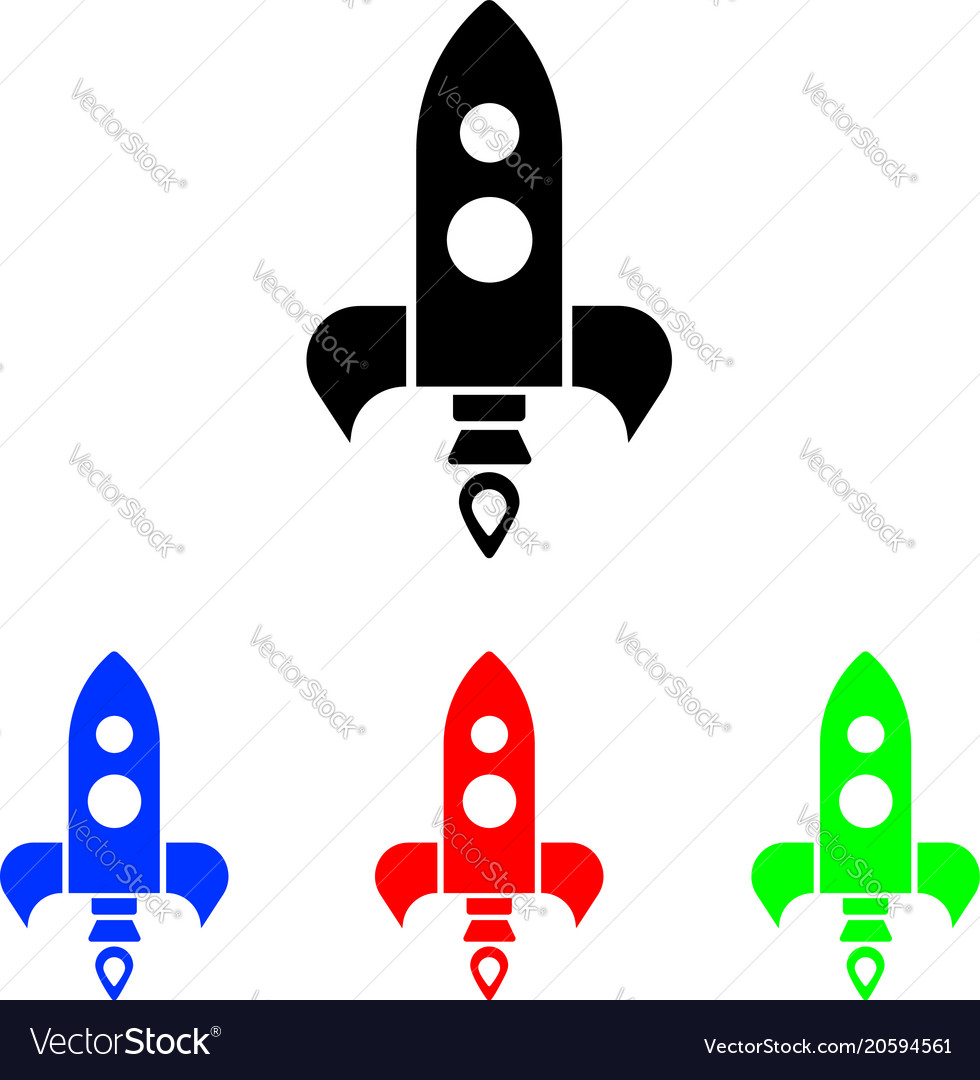 Glyph rocket icon Royalty Free Vector Image - VectorStock