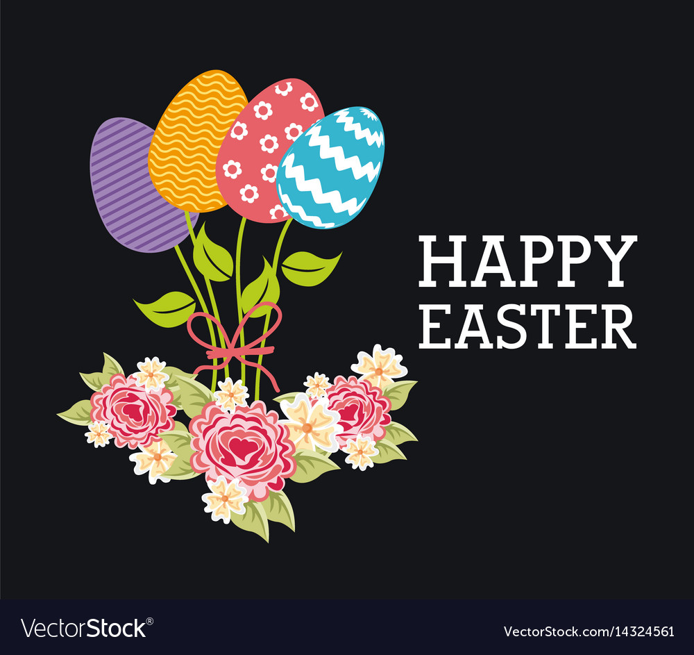 Happy easter design Royalty Free Vector Image - VectorStock