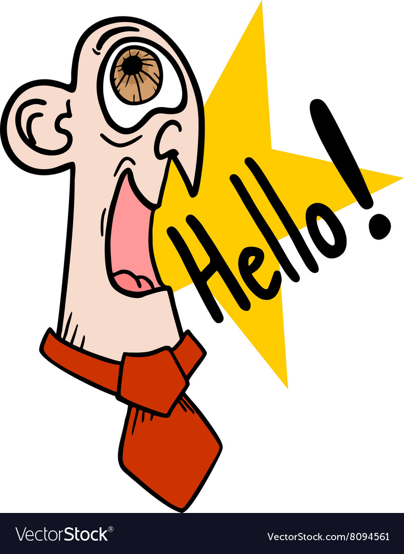 Hello message Royalty Free Vector Image - VectorStock