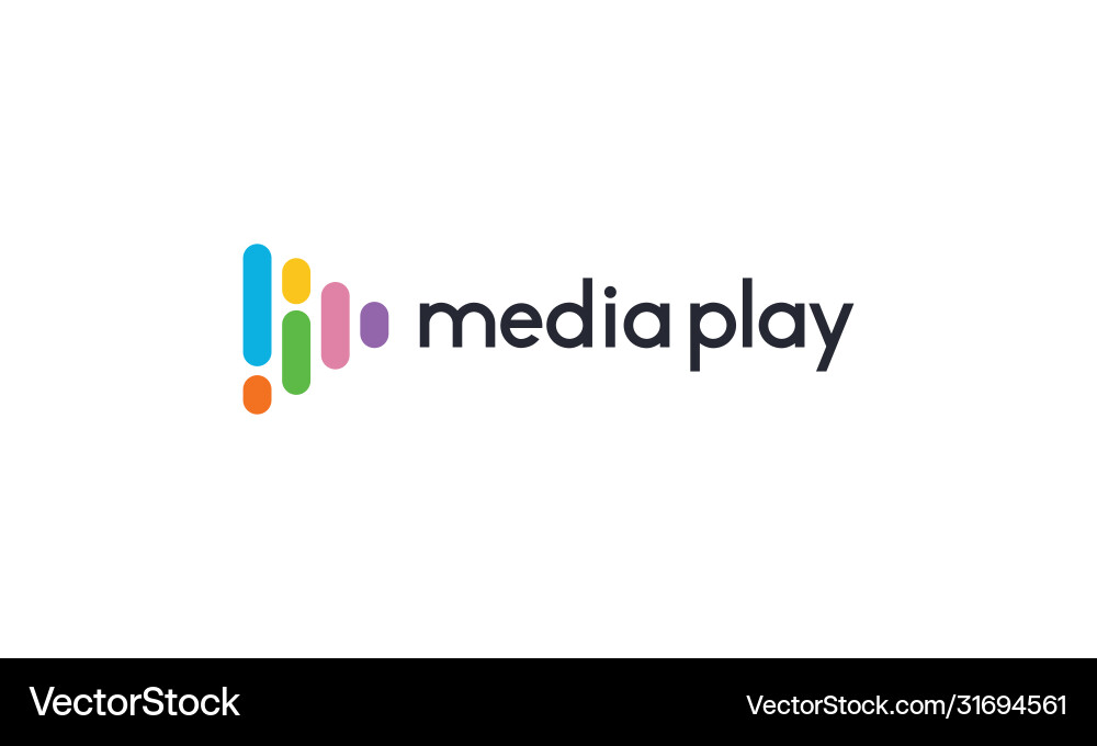 Modern and creative play symbol for entertainment Vector Image