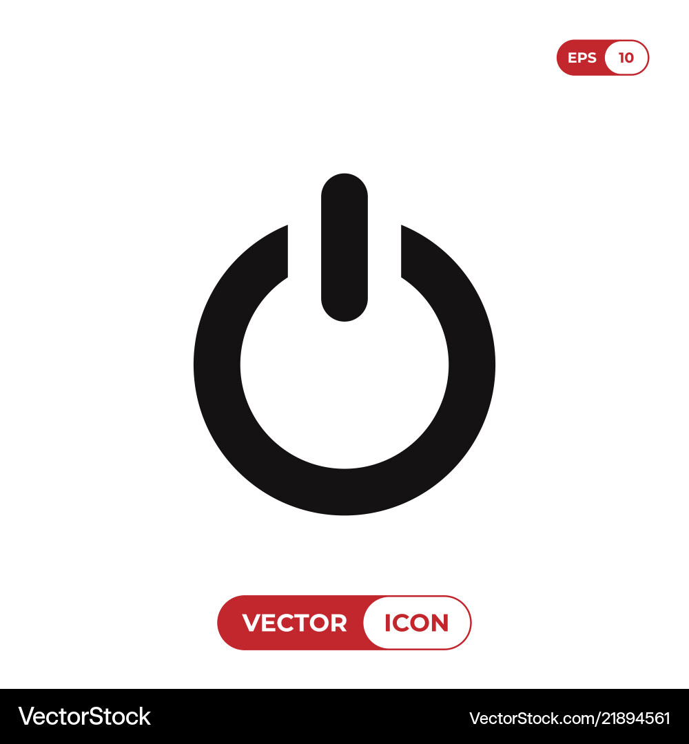 Power icon electric sign isolated on white Vector Image