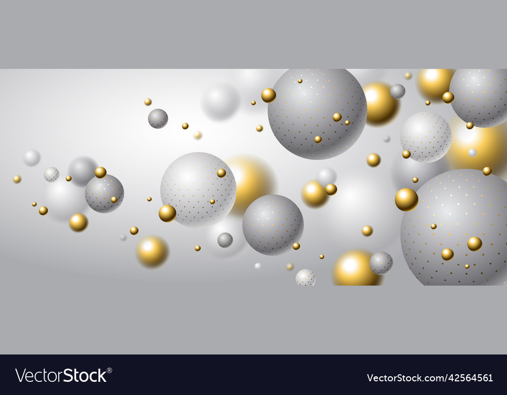 Realistic dotted spheres abstract background Vector Image