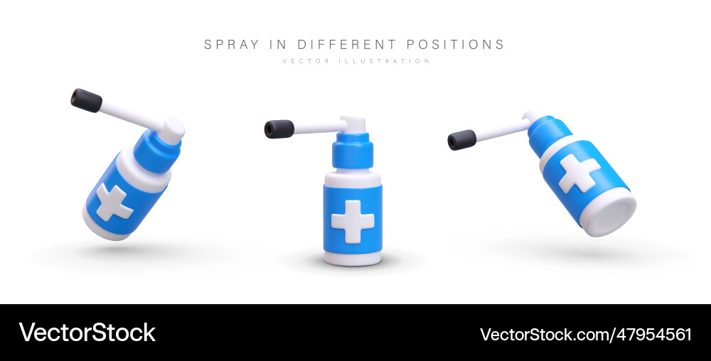 Realistic oral medicinal spray long nozzle Vector Image