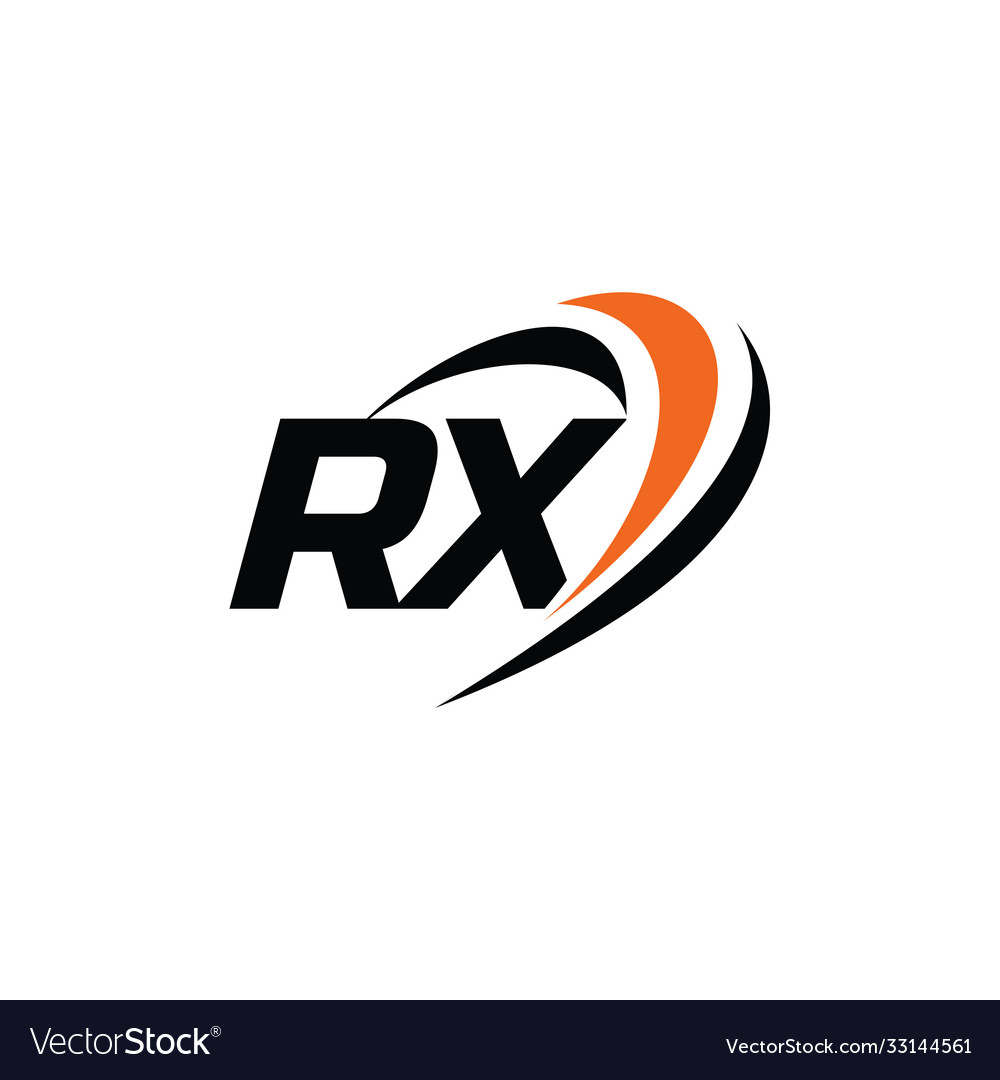 Rx monogram logo Royalty Free Vector Image - VectorStock