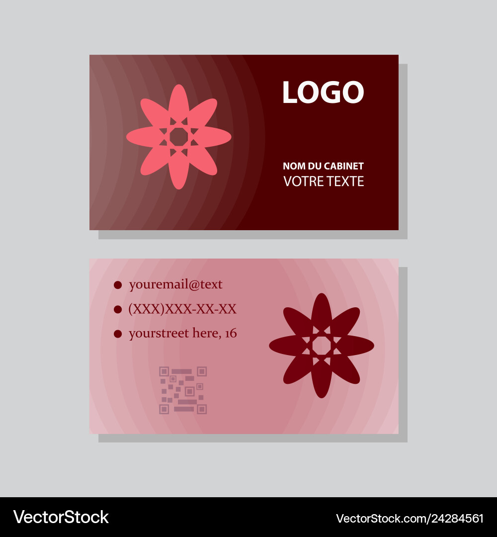 Simple business card with logo or icon Royalty Free Vector