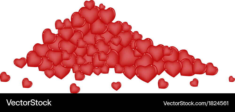 Stack of chocolate candies in heart shape Vector Image
