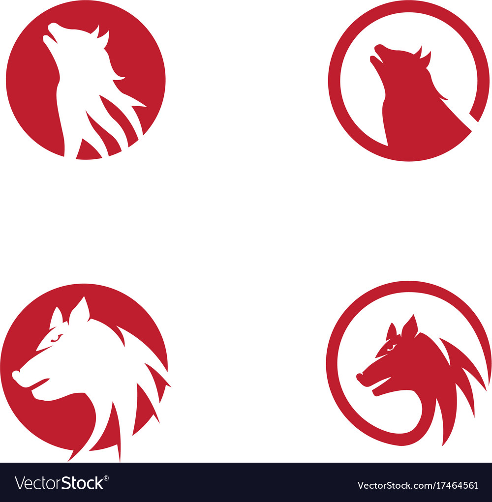 Wolf logo template Royalty Free Vector Image - VectorStock