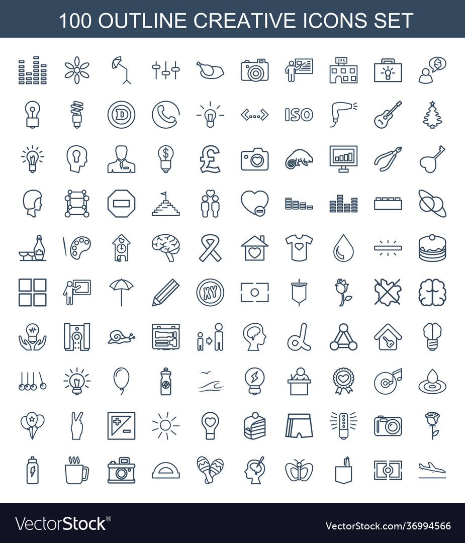 Creative icons Royalty Free Vector Image - VectorStock