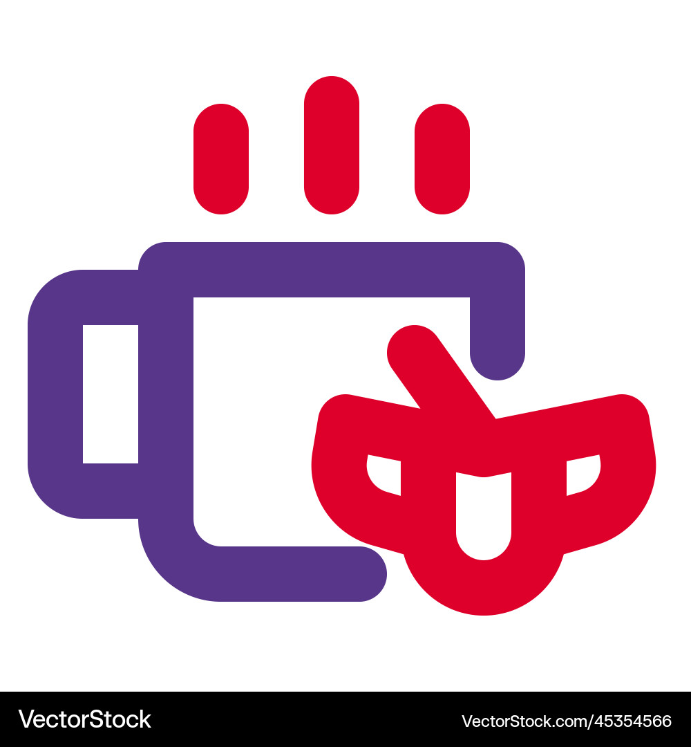 Healthy senna tea outline icon set Royalty Free Vector Image