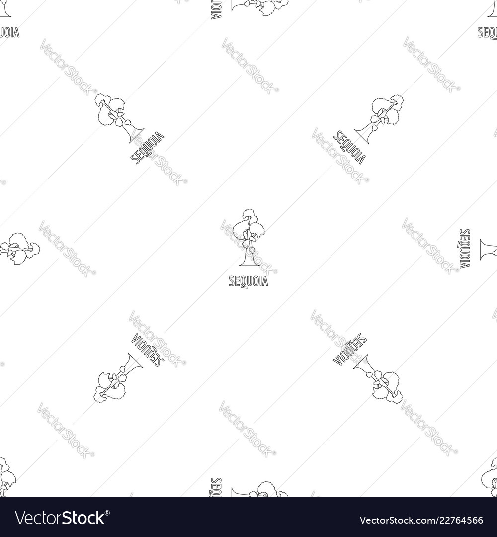 Sequoia pattern seamless Royalty Free Vector Image