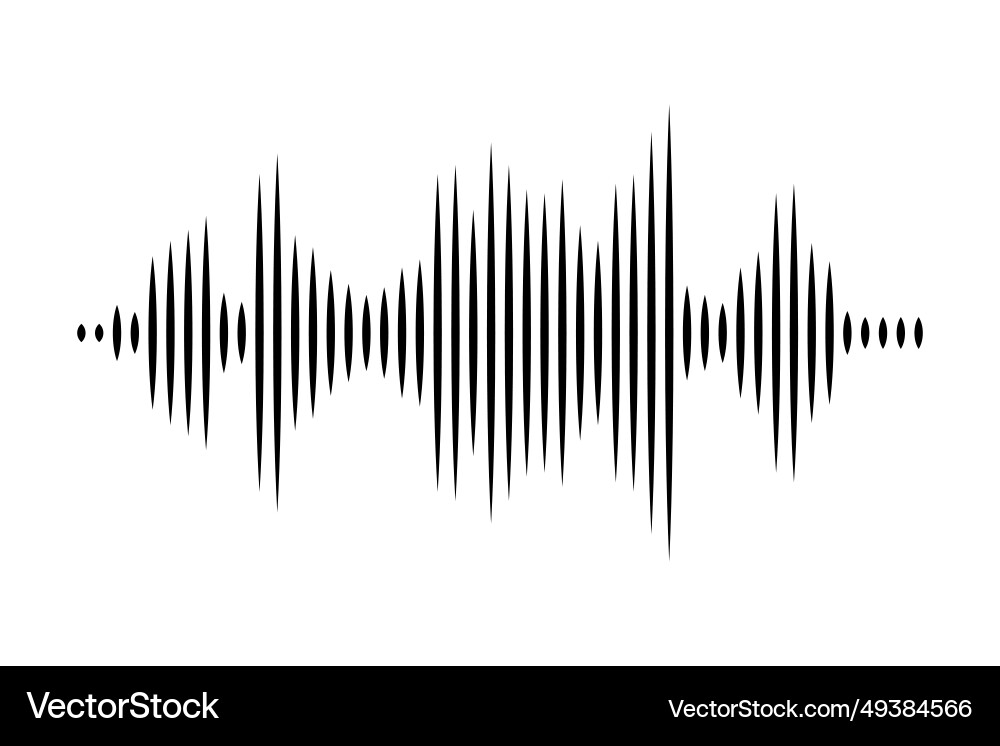 Sound wave or voice message icon music waveform Vector Image