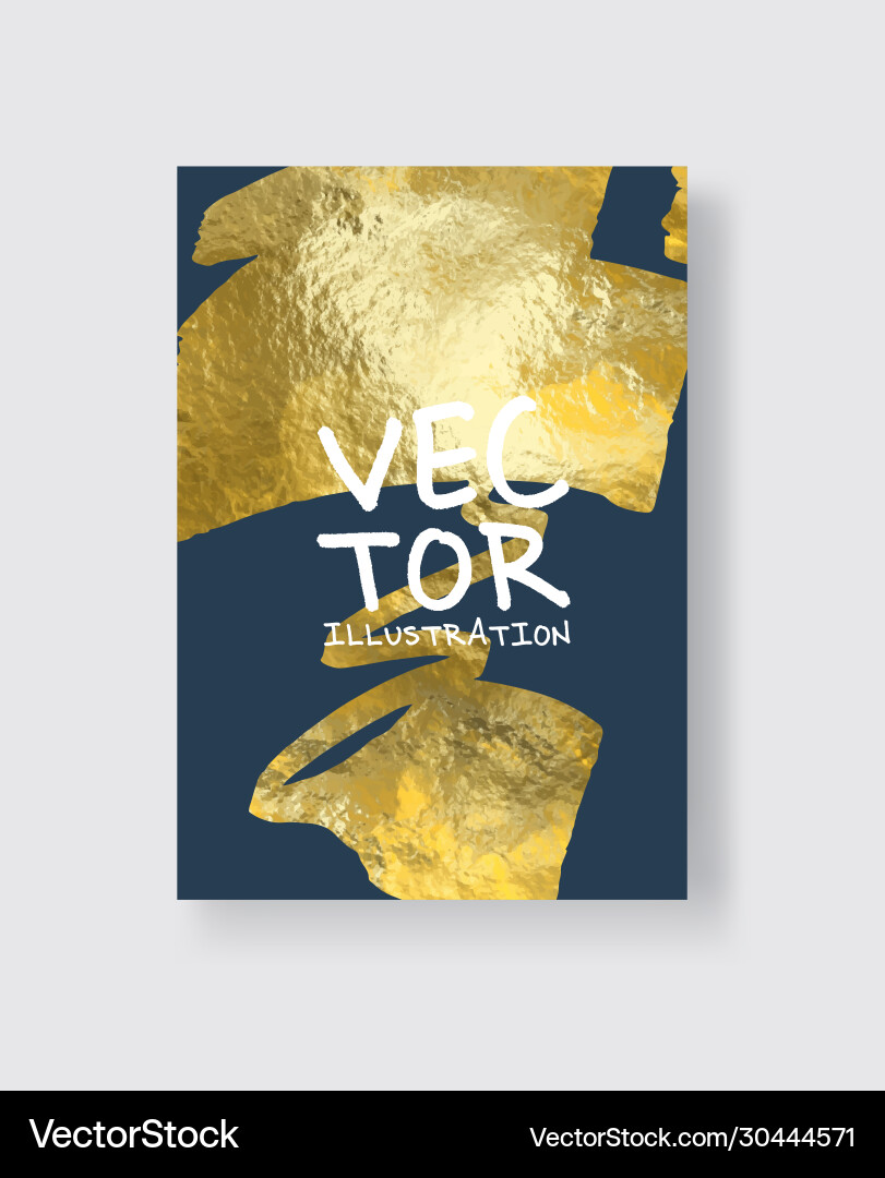 Blue and gold design templates for brochures Vector Image