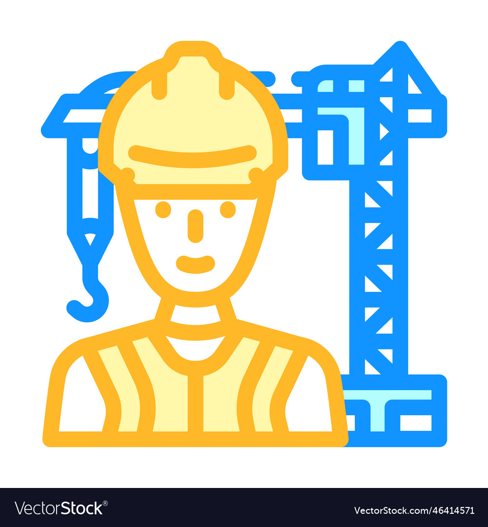Civil engineer worker color icon Royalty Free Vector Image Civil engineer worker color icon Royalty Free Vector Image