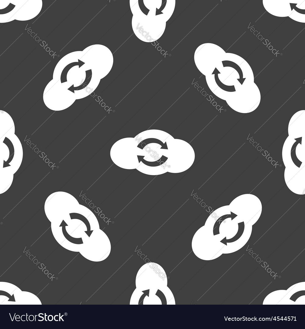 Cloud synchronization pattern Royalty Free Vector Image