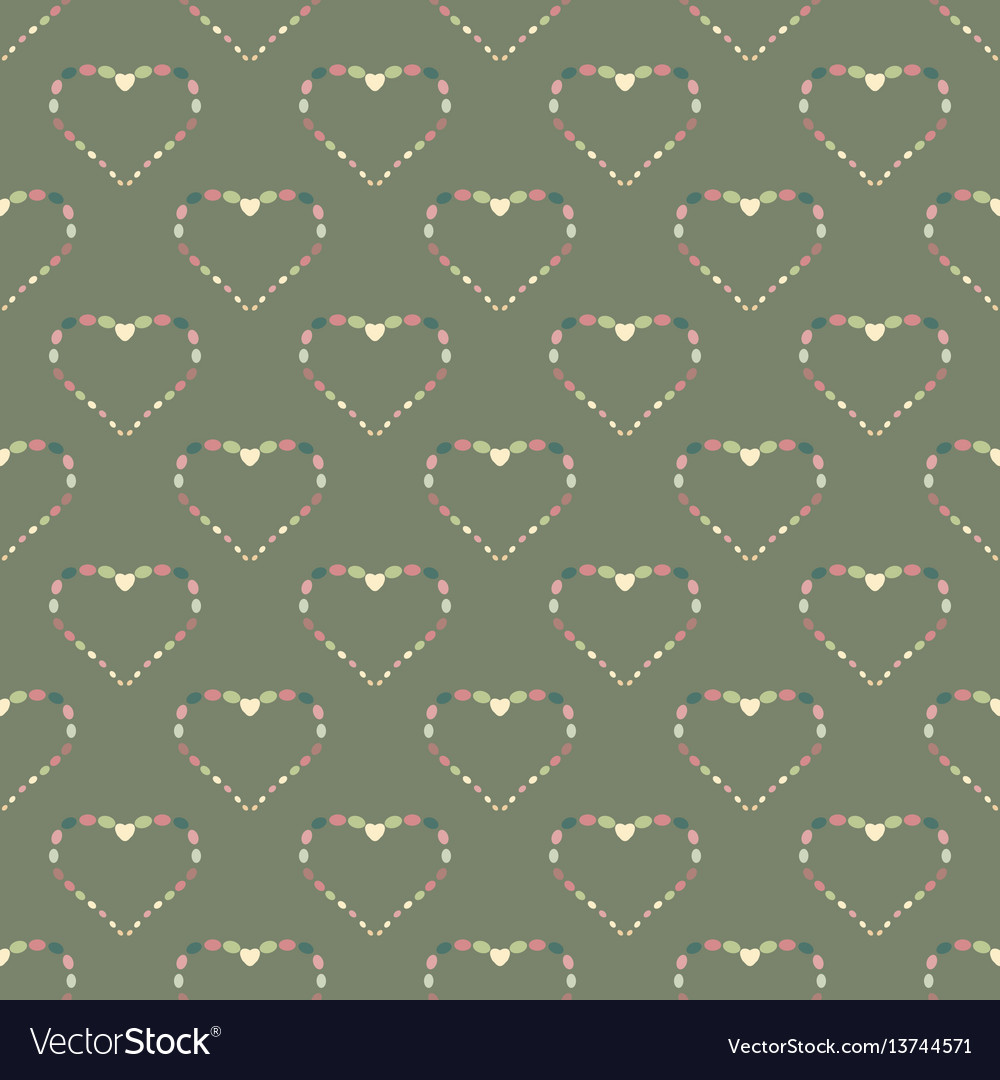 Heart abstract background seamless pattern Vector Image