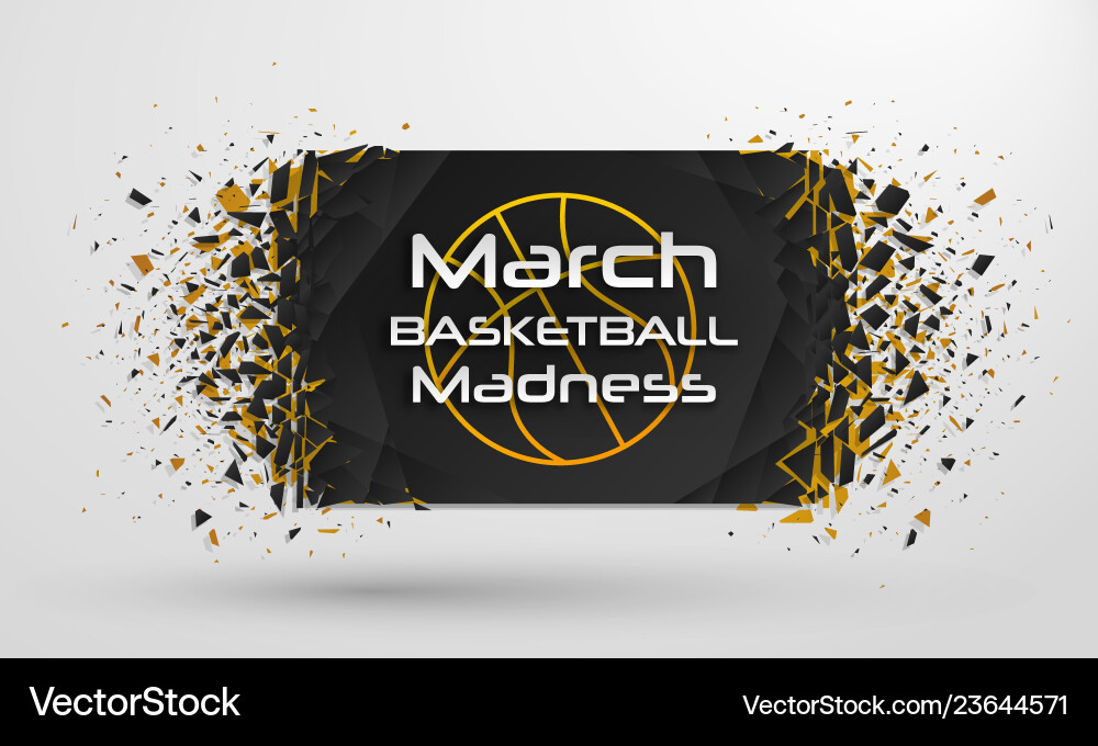 March madness basketball Royalty Free Vector Image