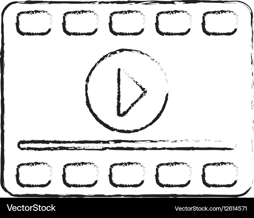 Movie or video related icon image Royalty Free Vector Image