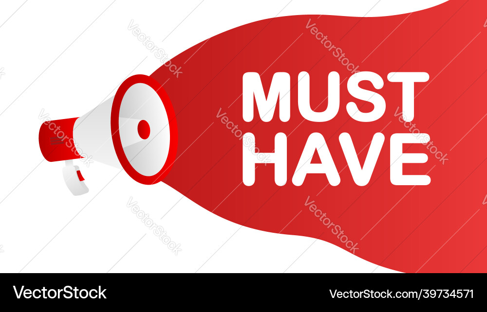 Must have banner template marketing flyer Vector Image
