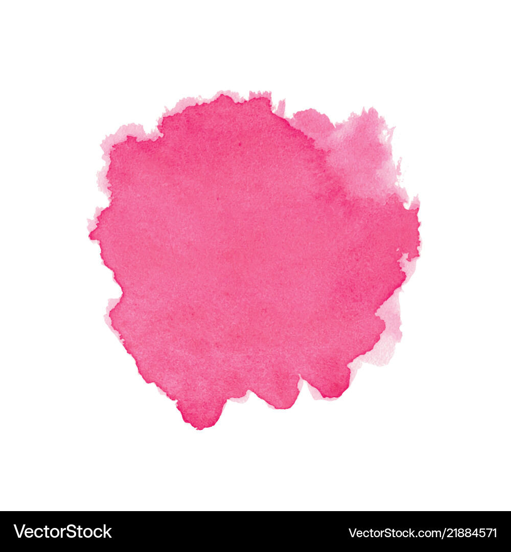 Pink abstract watercolor isolated on white Vector Image