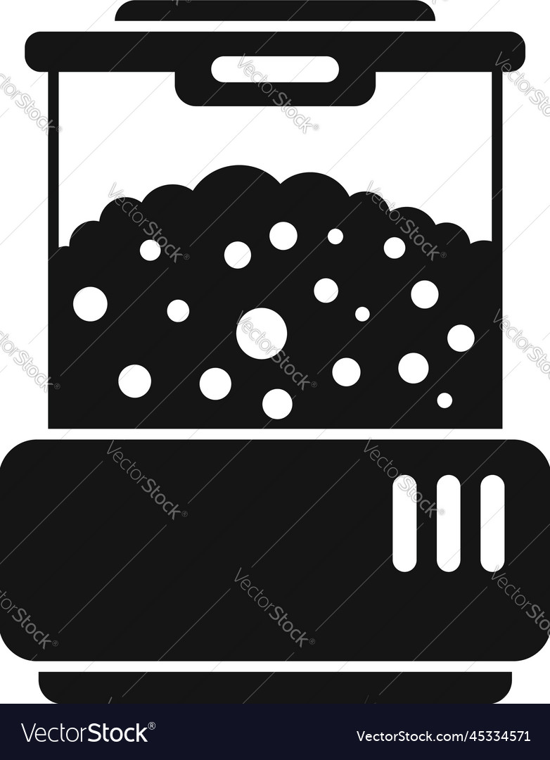 Popcorn maker machine icon simple corn Royalty Free Vector