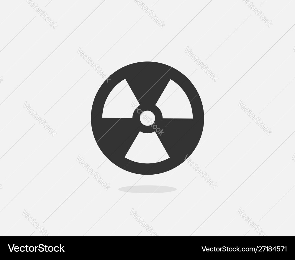 Radiation icon warning radioactive sign danger Vector Image